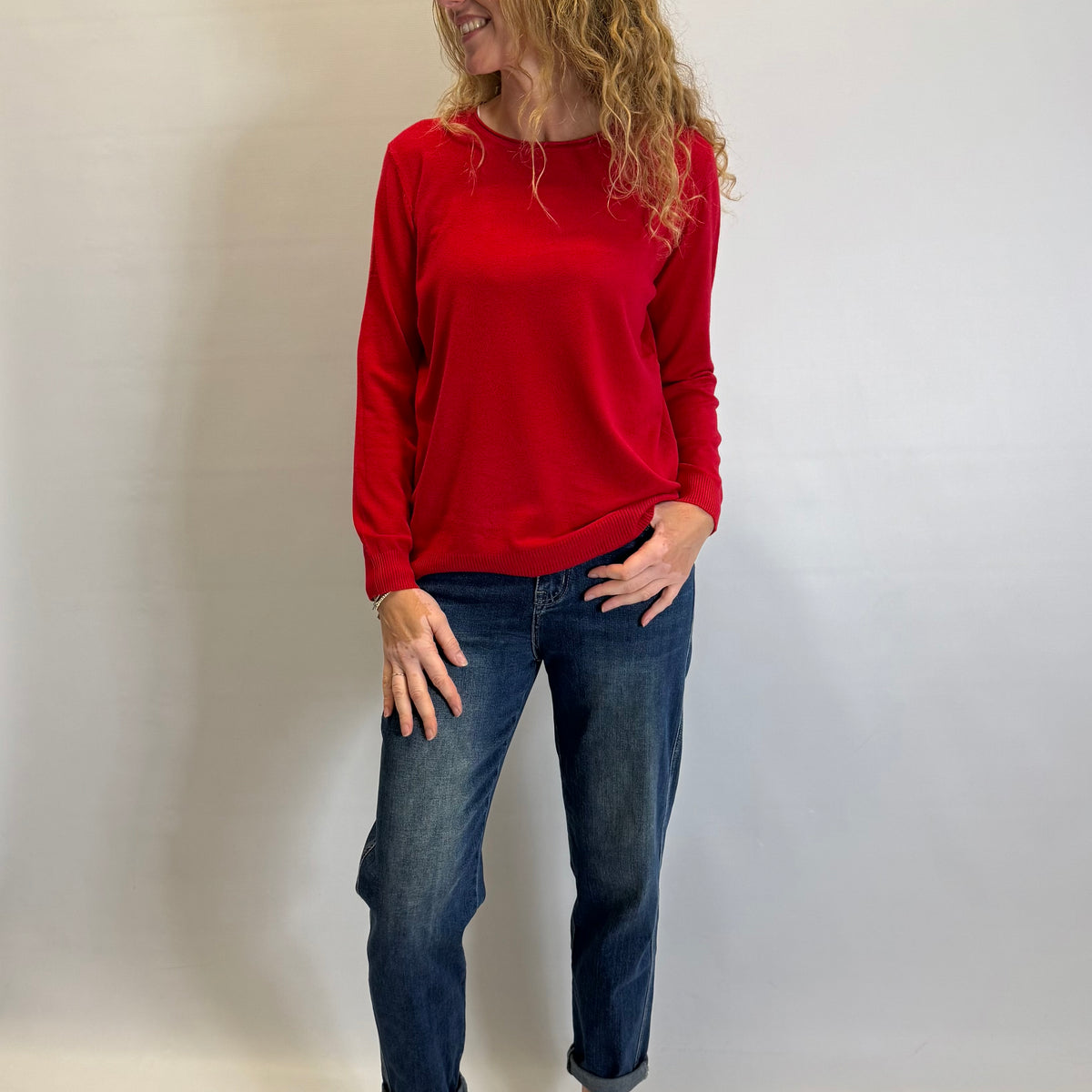 Strati Round Neck “Cashmere Feel” Jumper – Solo Mia